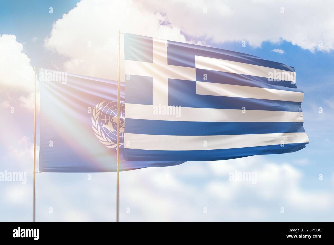 Flags united nations greece hi-res stock photography and images - Alamy