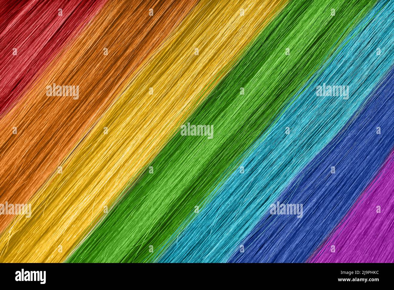Long rainbow straight hair, closeup Stock Photo - Alamy