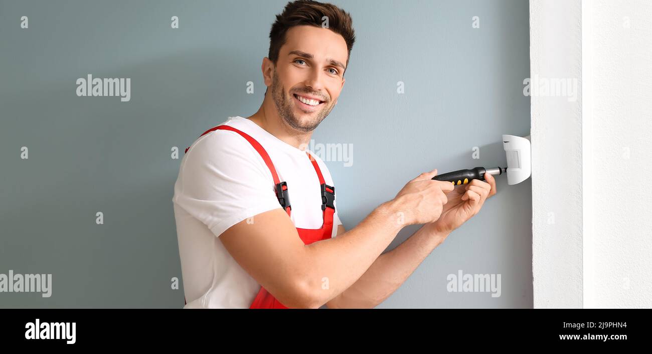 Installing smart home remote hi-res stock photography and images - Alamy