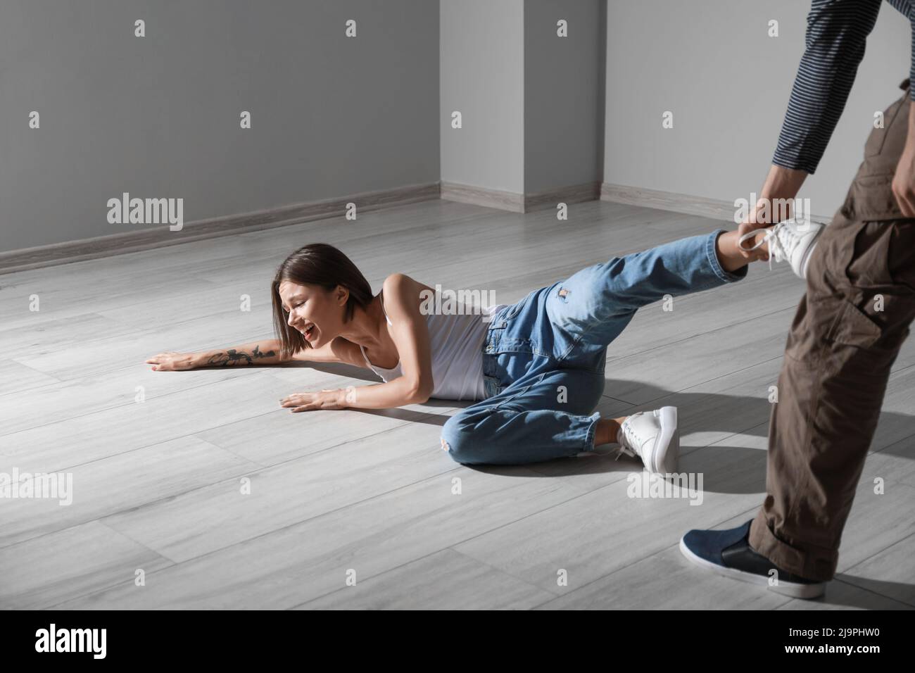 Girlfriend beating hi-res stock photography and images - Alamy