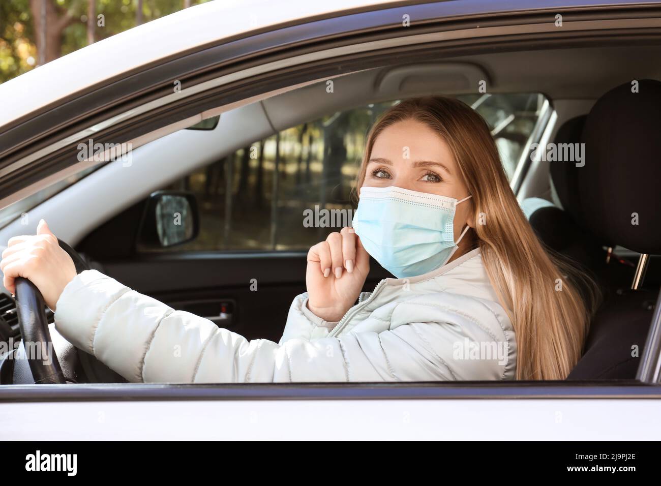 Portrait car wearing health safety hi-res stock photography and images ...