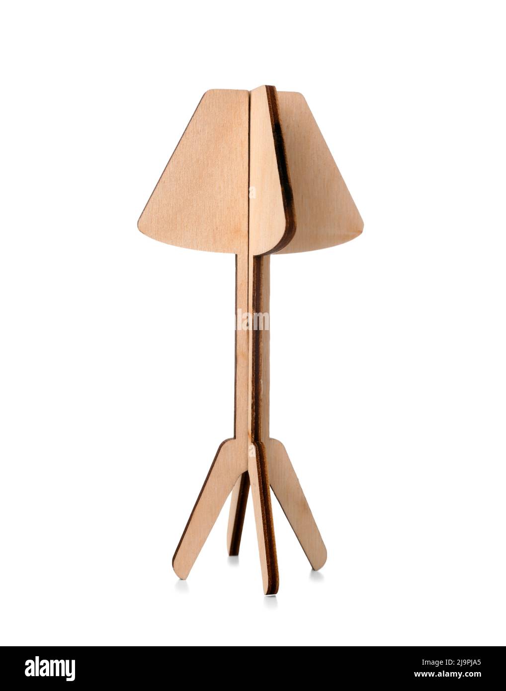 Toy wooden lamp on white background Stock Photo - Alamy