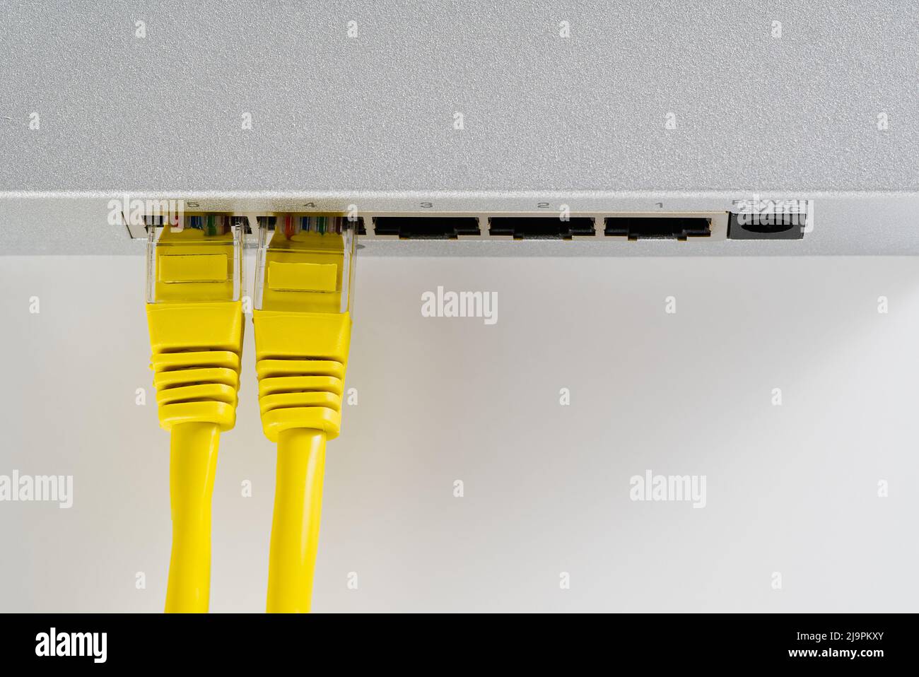 Small router and switch. tcp ip network business concept. High ...
