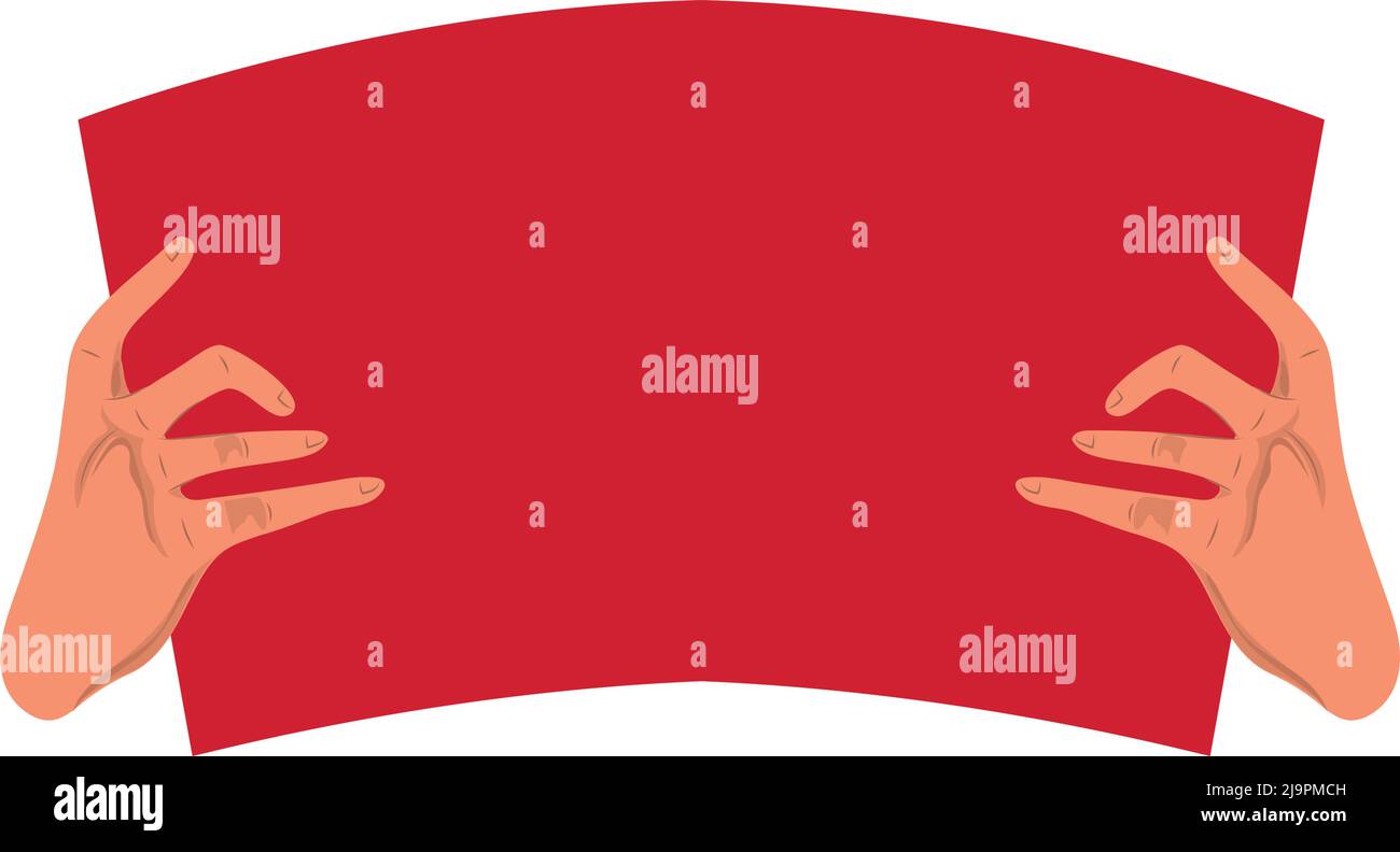 hands with empty banner Stock Vector Image & Art - Alamy