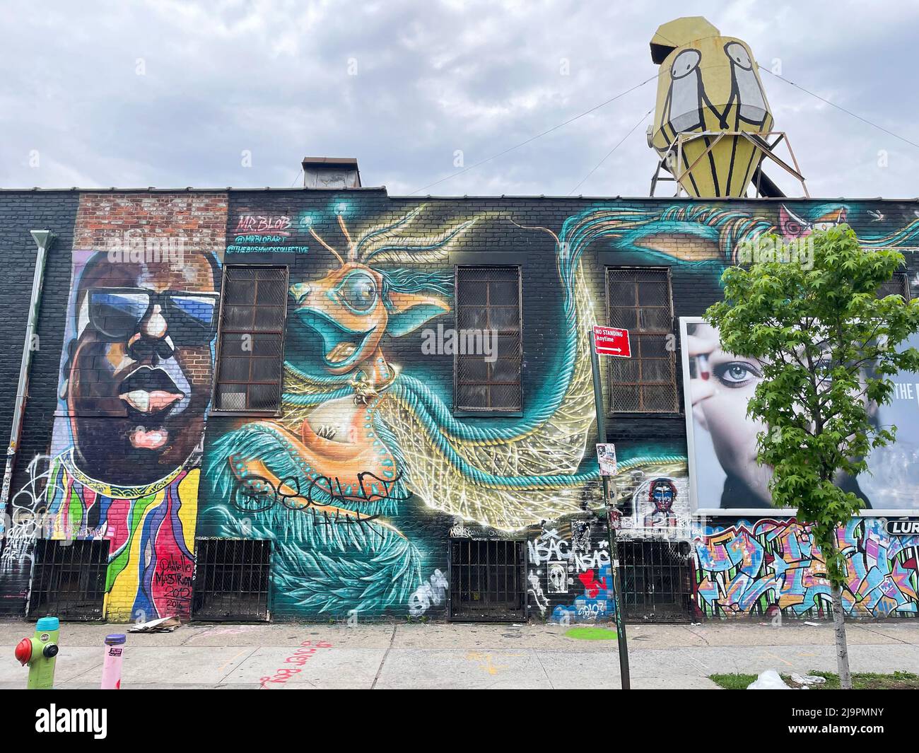 Brooklyn, NY - USA - May 20, 2022 Open-air showcase of street murals by ...