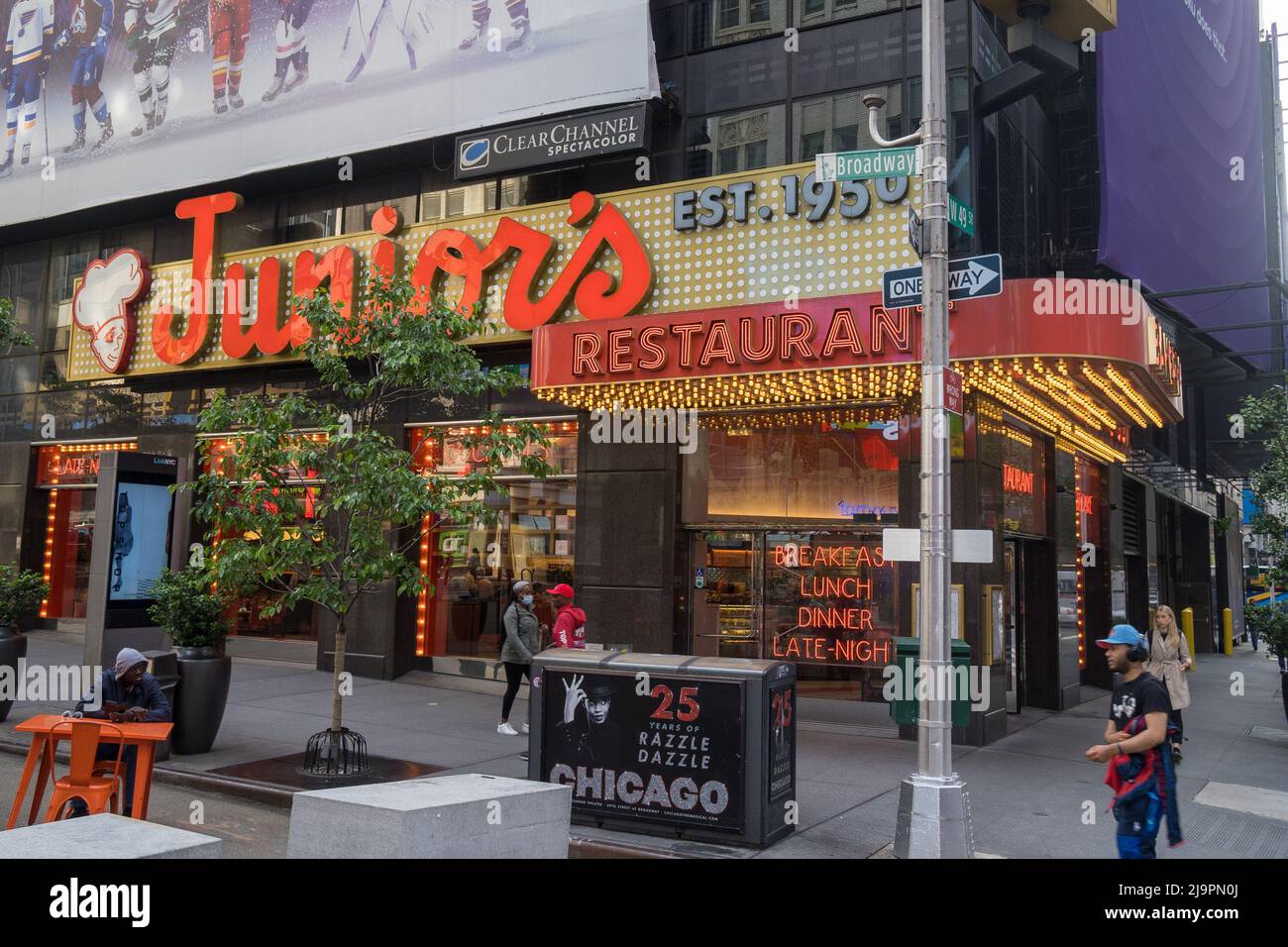 New York, NY - USA - May 20, 2022 Horizontal view of Times Square ...