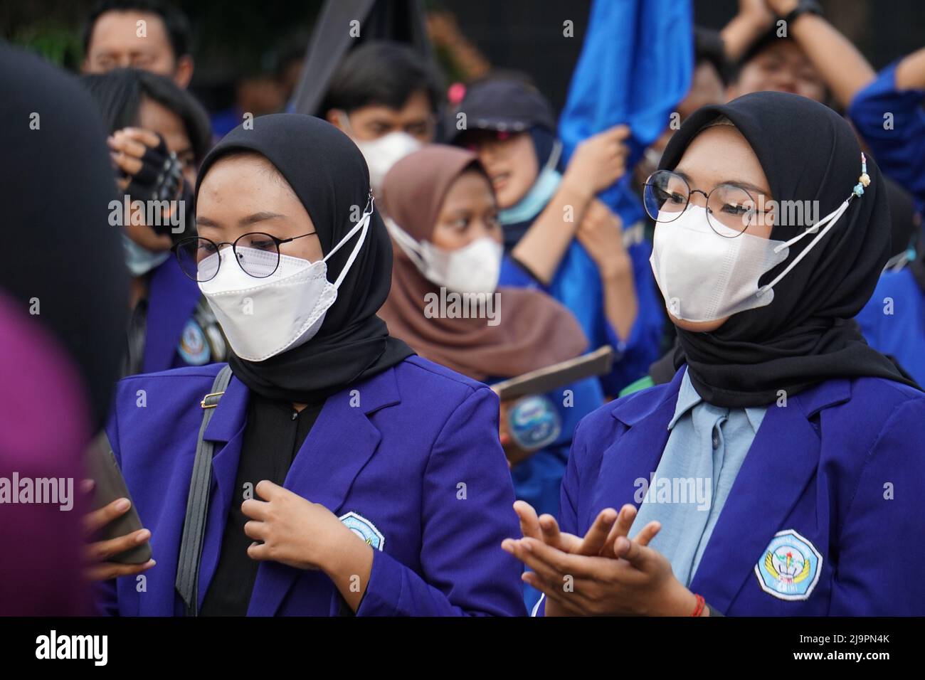 Kediri, East Java, Indonesia - April 18th, 2022 : Indonesian students ...