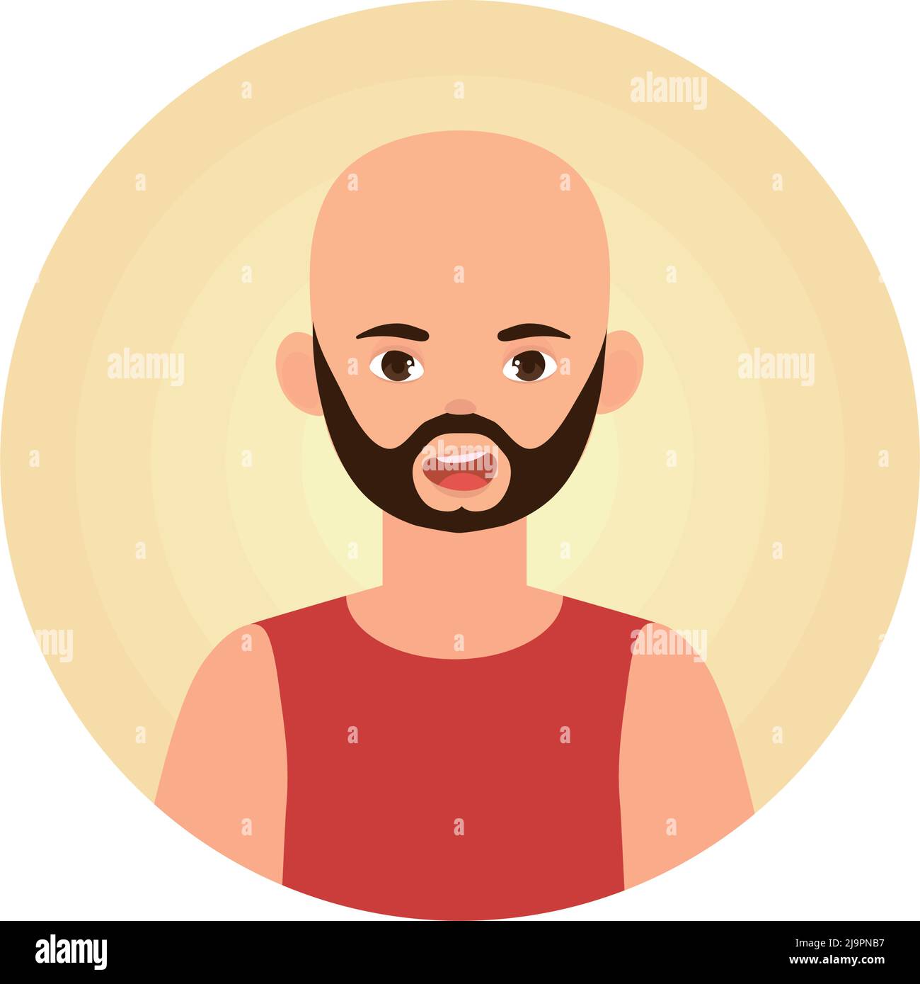 avatar bald man Stock Vector Image & Art - Alamy