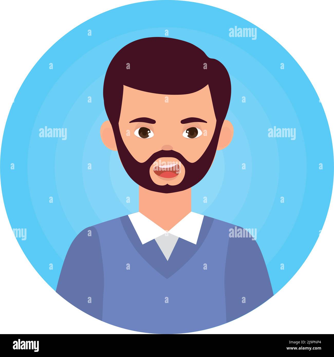 avatar bearded man Stock Vector Image & Art - Alamy