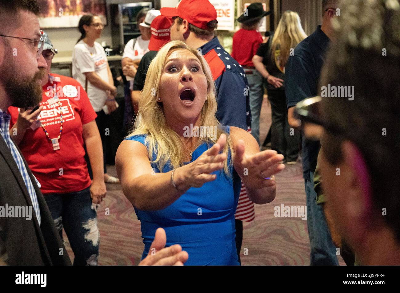 Rome, Georgia, USA. 24th May, 2022. Rep. Marjorie Taylor Greene ...