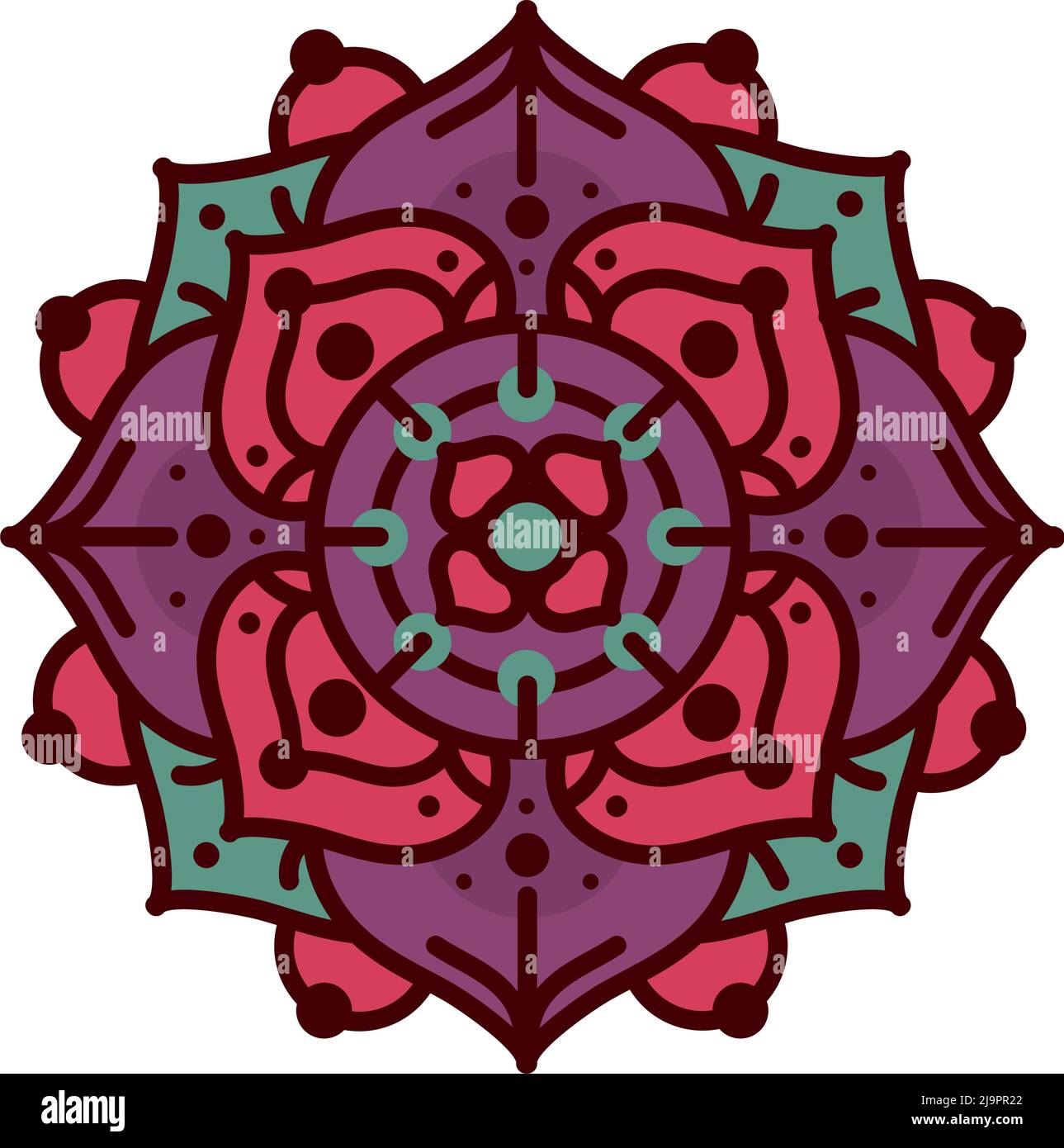 mandala flower motif Stock Vector Image & Art - Alamy