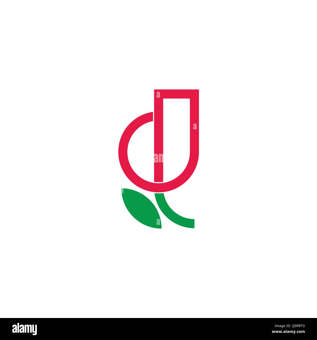 letter d red rose flower symbol logo vector Stock Vector Image & Art ...