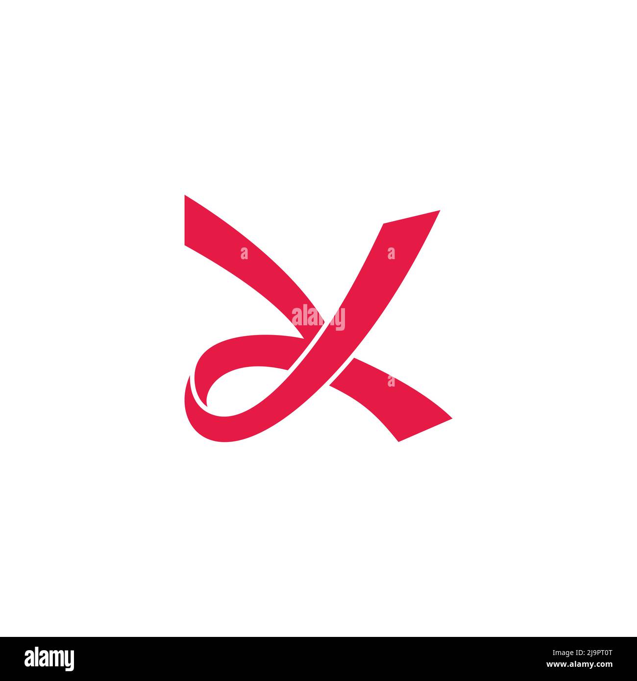 letter y simple red ribbon flat 3d logo vector Stock Vector Image & Art ...
