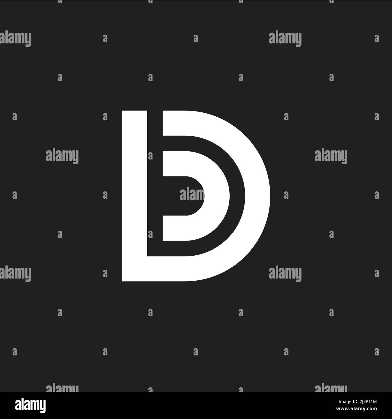 letter ld linked geometric line simple logo vector Stock Vector Image ...