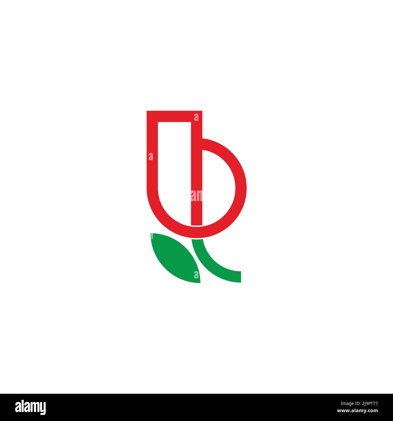 letter b red rose flower symbol logo vector Stock Vector Image & Art ...