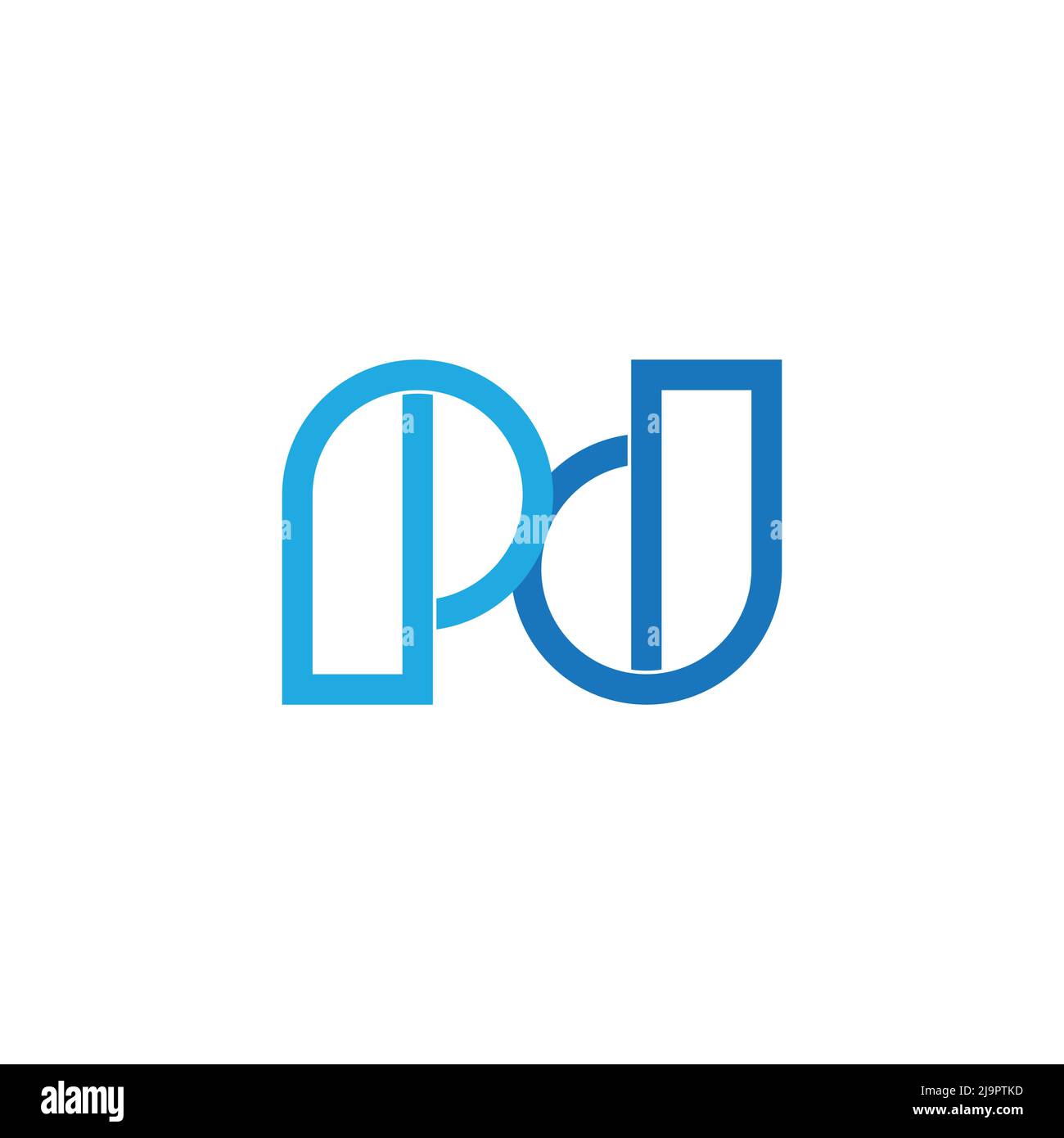 letter pd simple linked gradient geometric logo vector Stock Vector ...