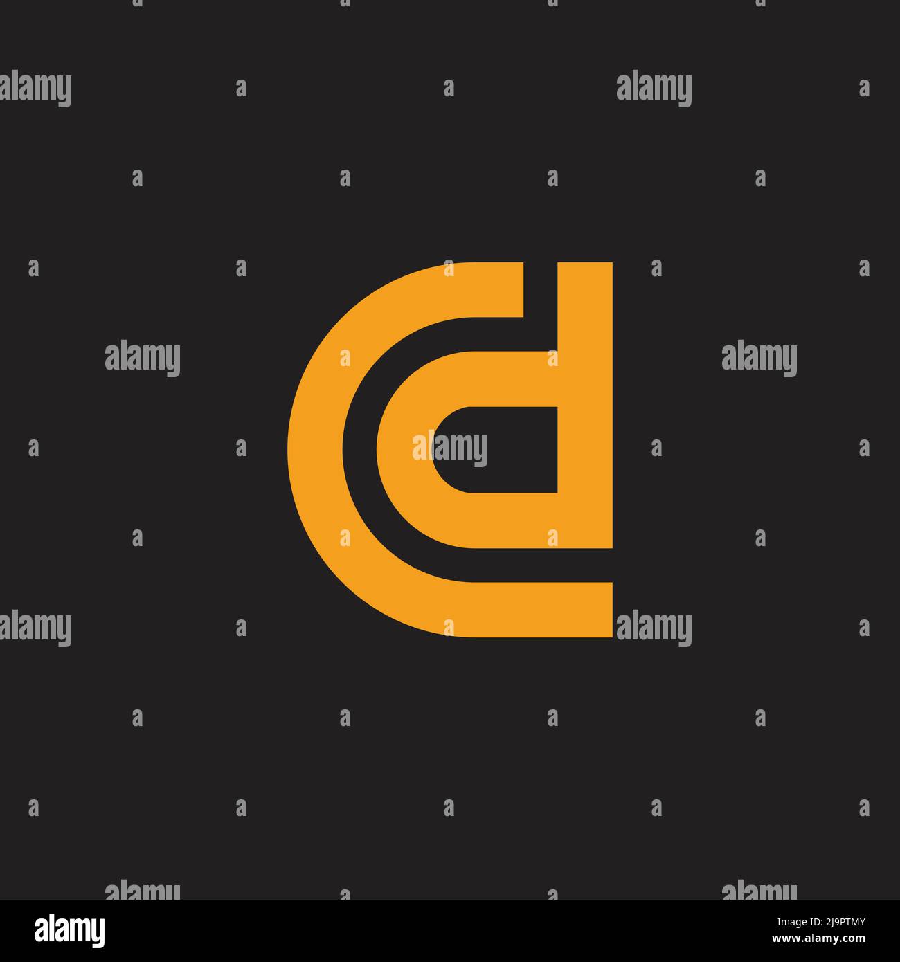 letter cd simple geometric colorful line logo vector Stock Vector Image ...