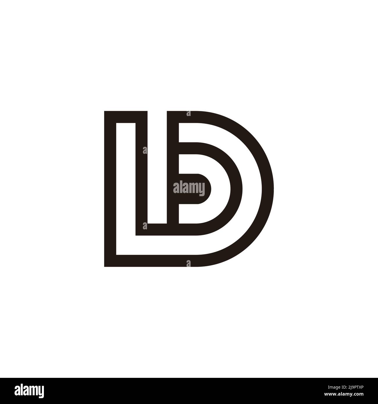 letter ld stripe line geometric logo vector Stock Vector Image & Art ...