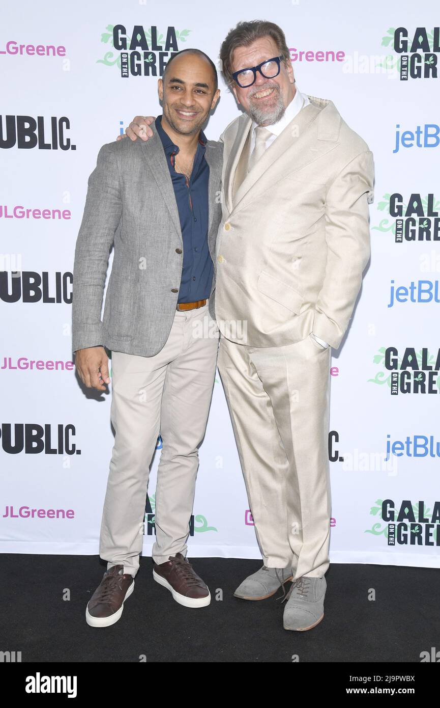New York, USA. 24th May, 2022. (L-R) Saheem Ali and Oskar Eustis attend ...