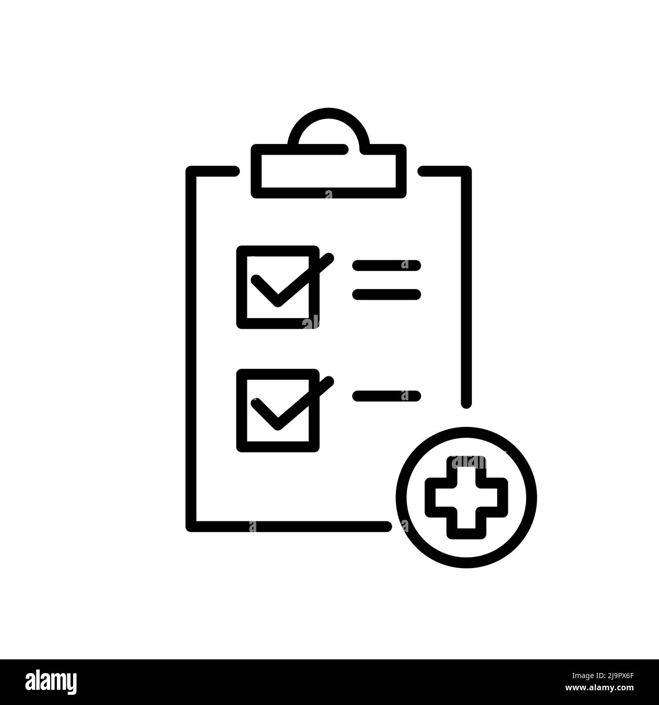 Medical checklist with checkmarks. Regular check-up or hospital sign in ... Medical checklist with checkmarks. Regular check-up or hospital sign in ...