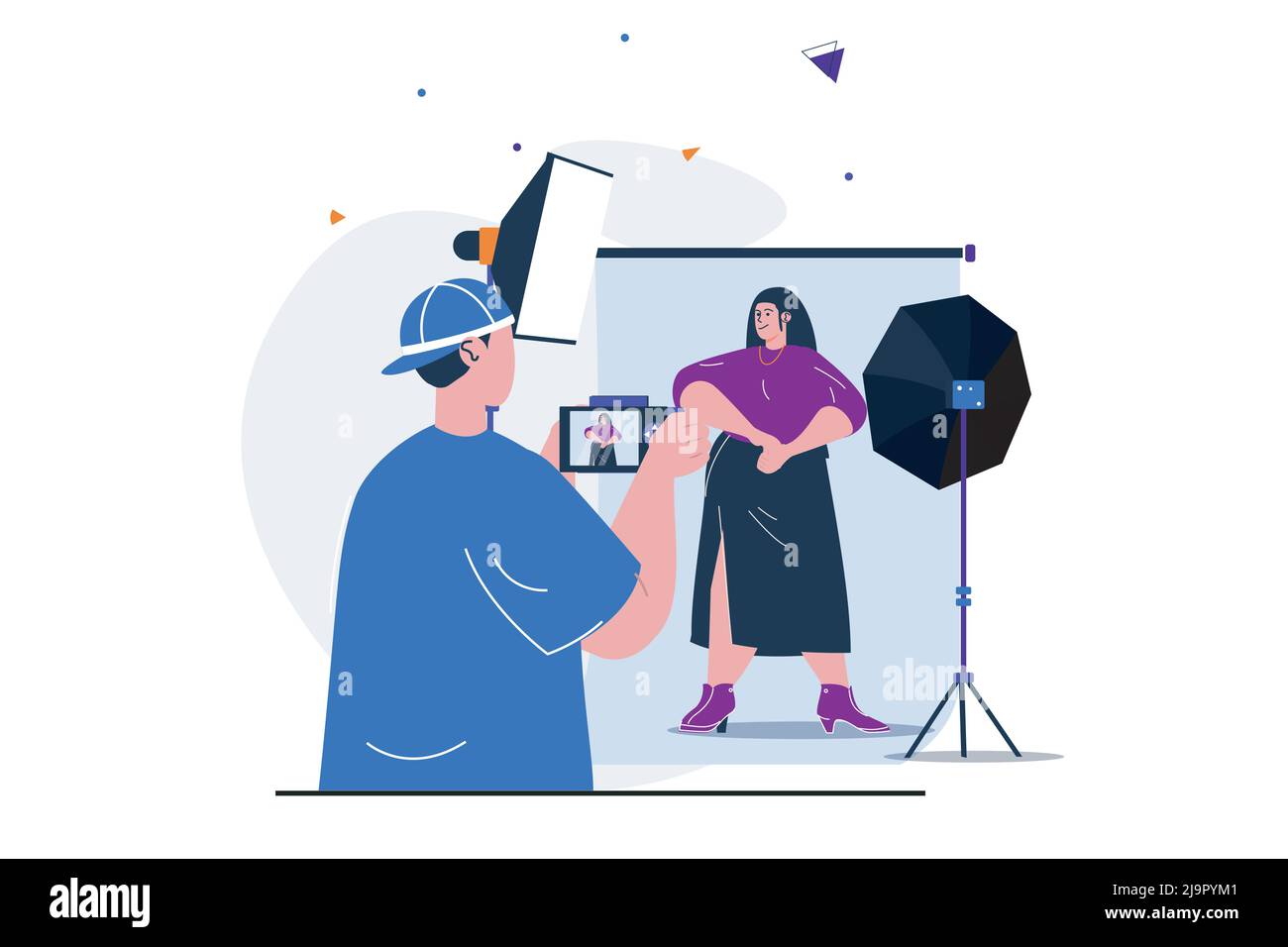 Male photoshoot Stock Vector Images - Alamy