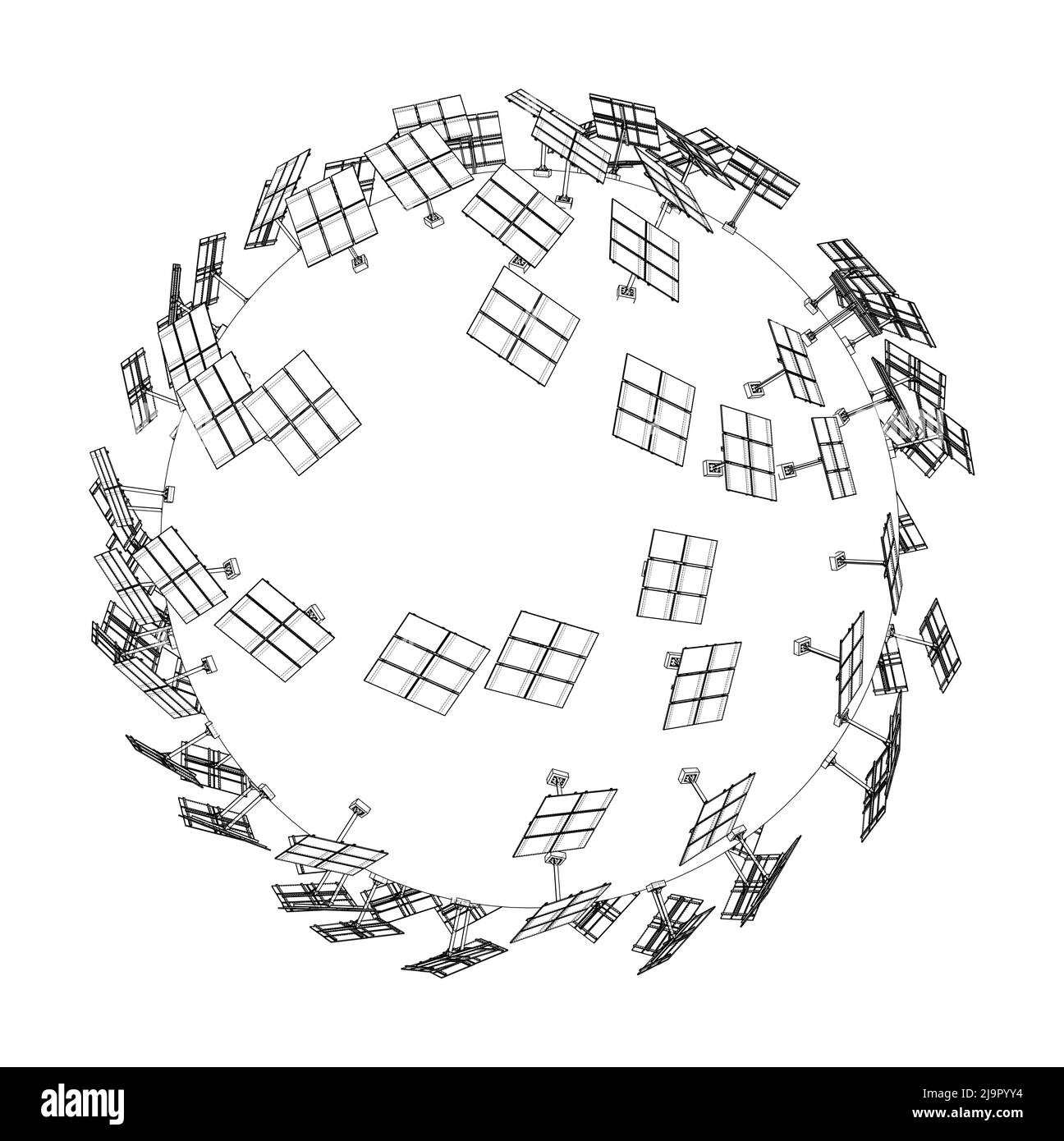 Solar Panels on Earth Concept. Vector Stock Vector Image & Art - Alamy