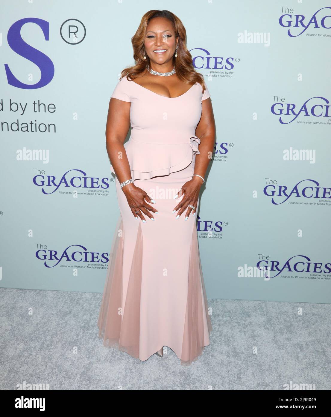 Linda Mathis arrives at The 47th Annual Gracie Awards held at The ...
