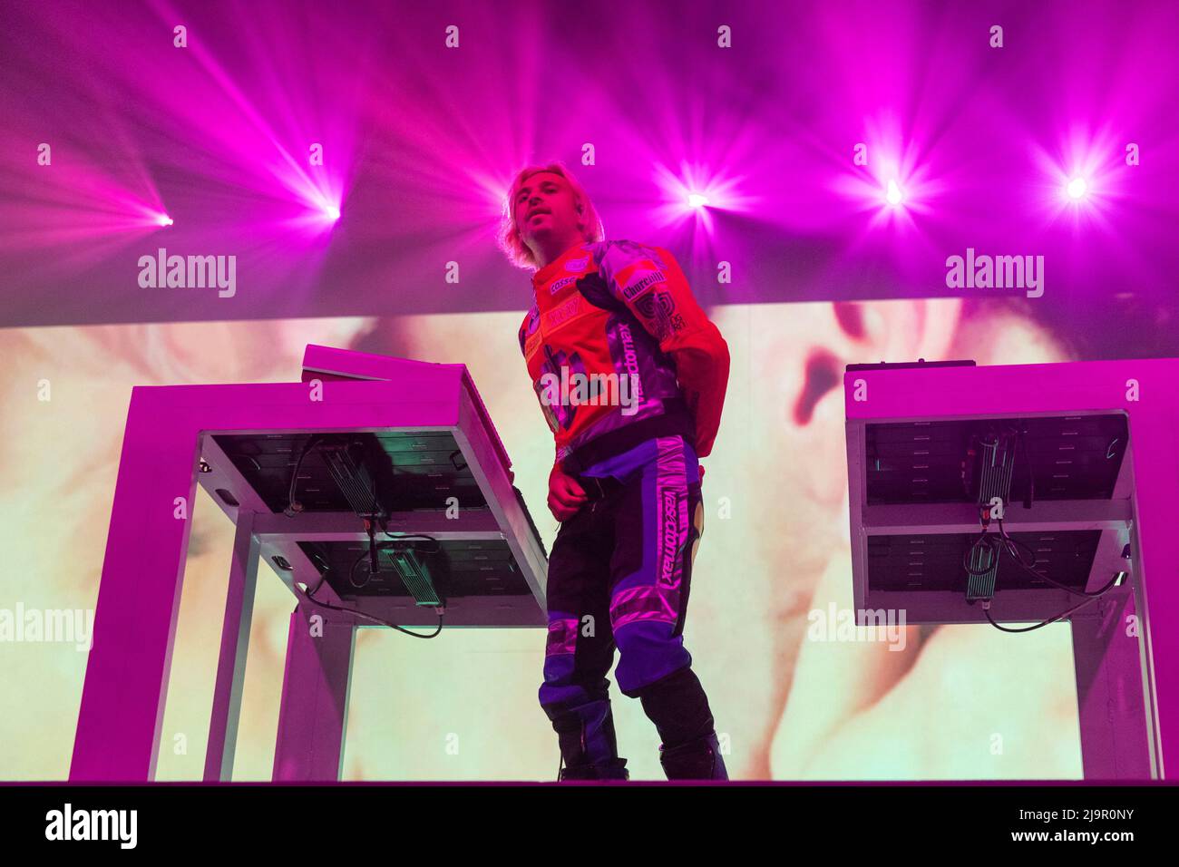 Flume (Harley Streten) performs at The Sylvee on May 23, 2022, in ...