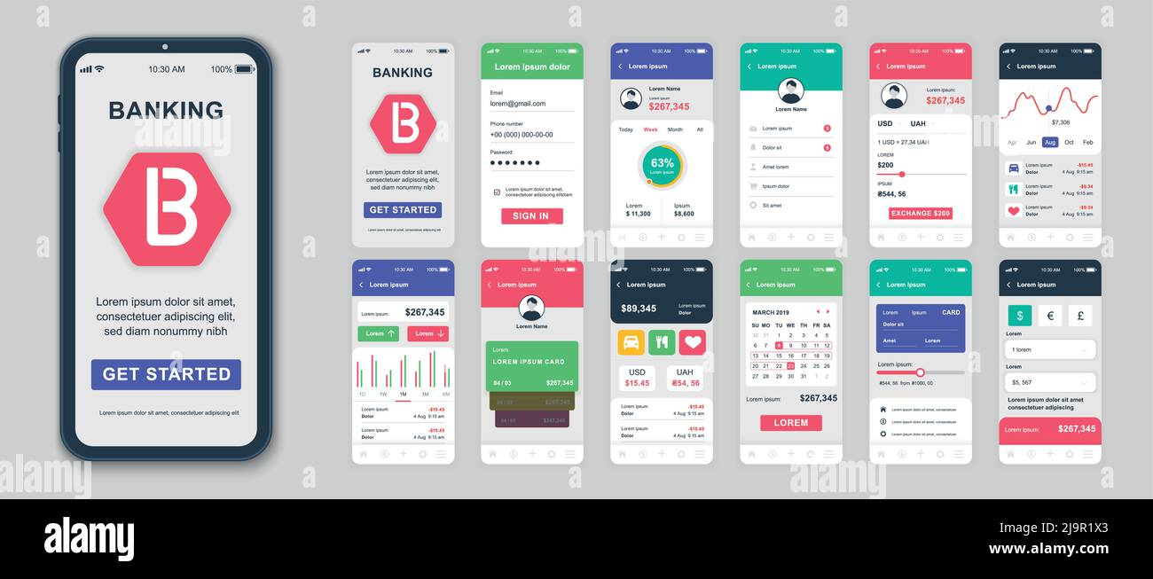 Bank Of Screens Stock Vector Images - Alamy