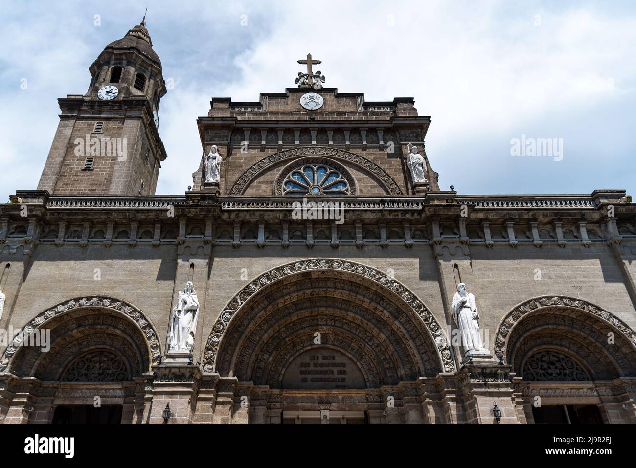 Manila Cathedral Intramuros Plaza de Roma Philippines Stock Photo - Alamy