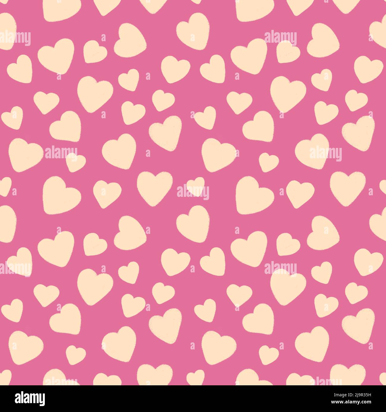 Hand drawn background with hearts. For textiles, printing, clothing ...