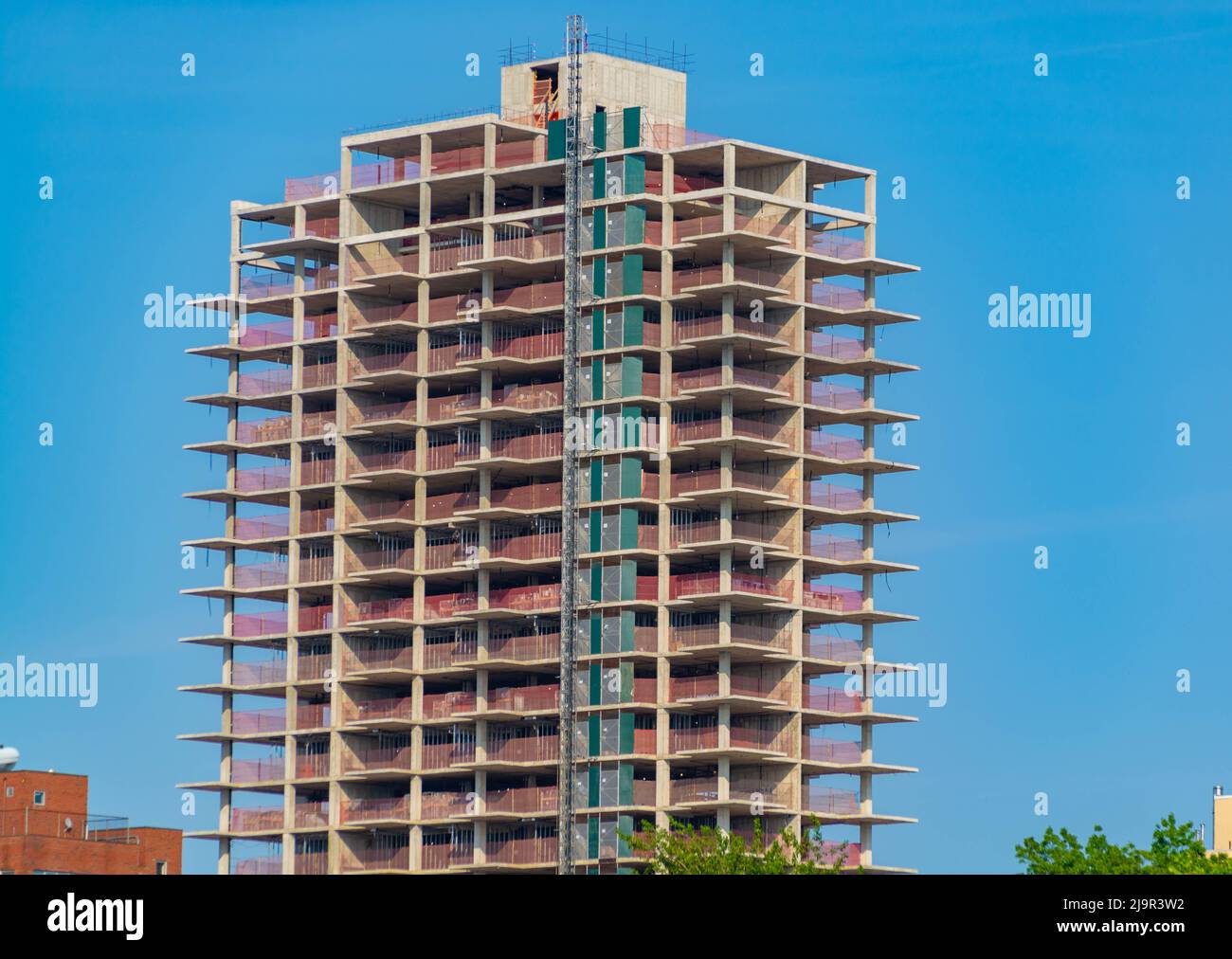 Construction of a High-Rise Residential Building Stock Photo - Alamy