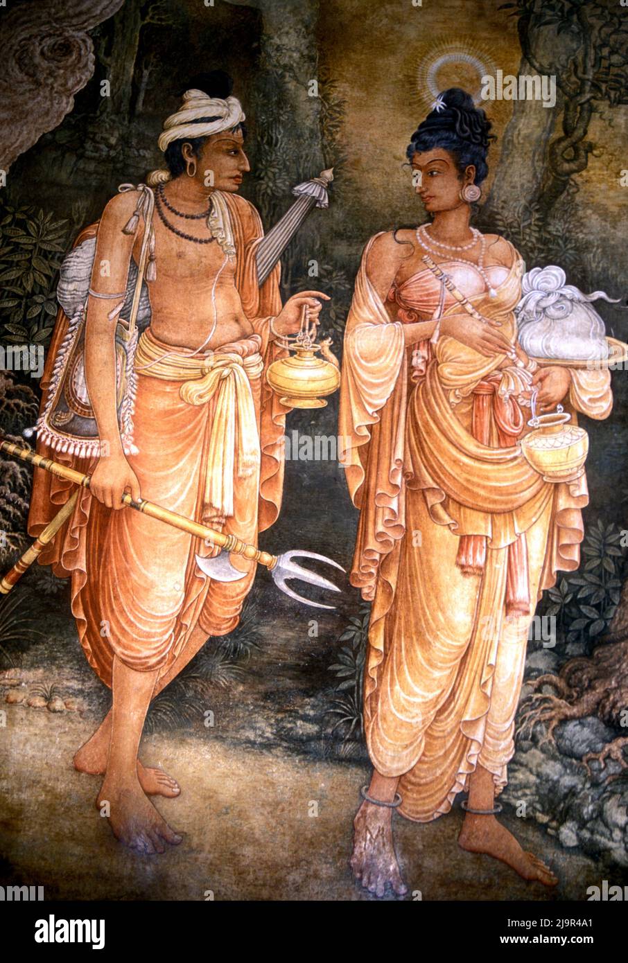 Mural of Prince Siddhartha on his travels before he took the righteous ...