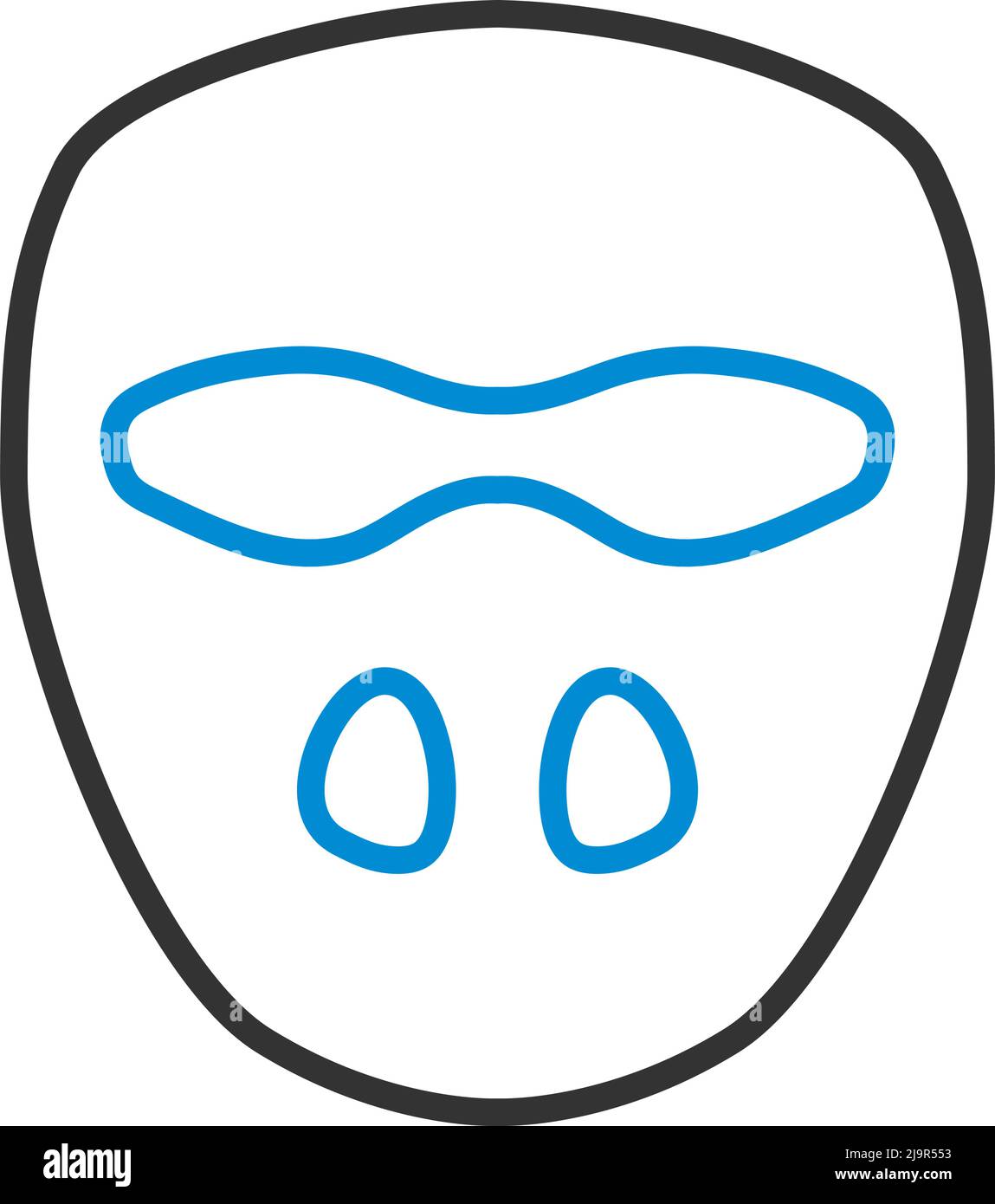 Cricket Mask Icon. Editable Bold Outline With Color Fill Design. Vector ...