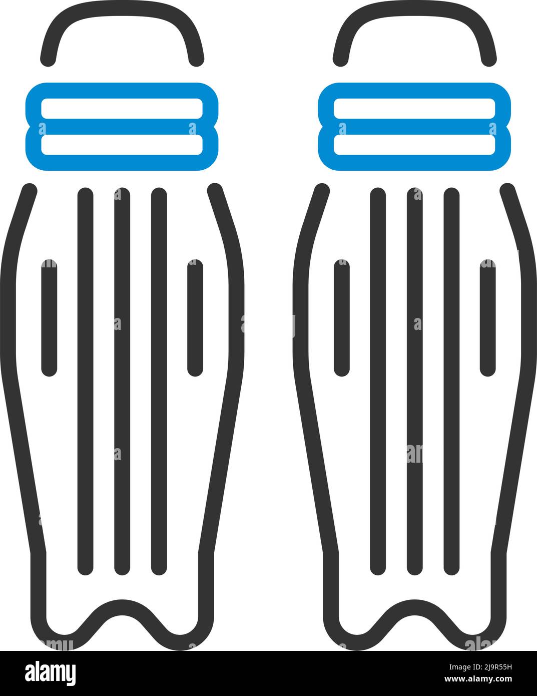 Cricket Leg Protection Icon. Editable Bold Outline With Color Fill ...