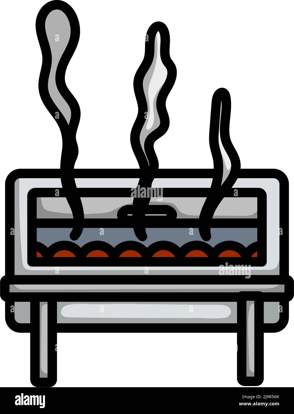 Chafing Dish Icon. Editable Bold Outline With Color Fill Design. Vector ...