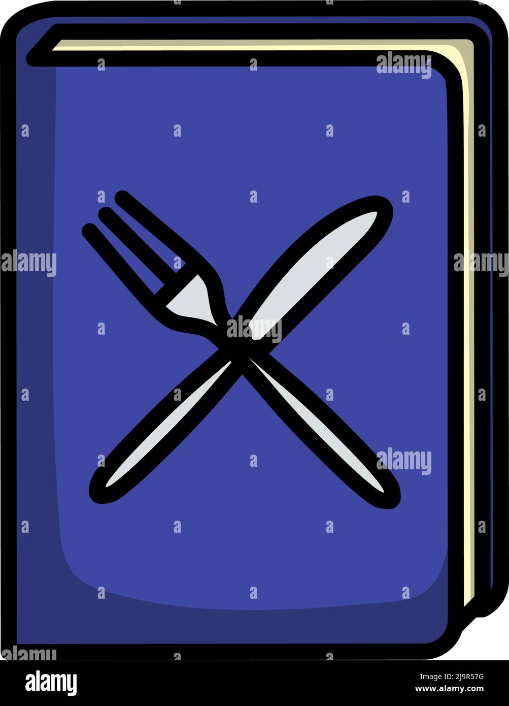 Menu Book Icon. Editable Bold Outline With Color Fill Design. Vector ...