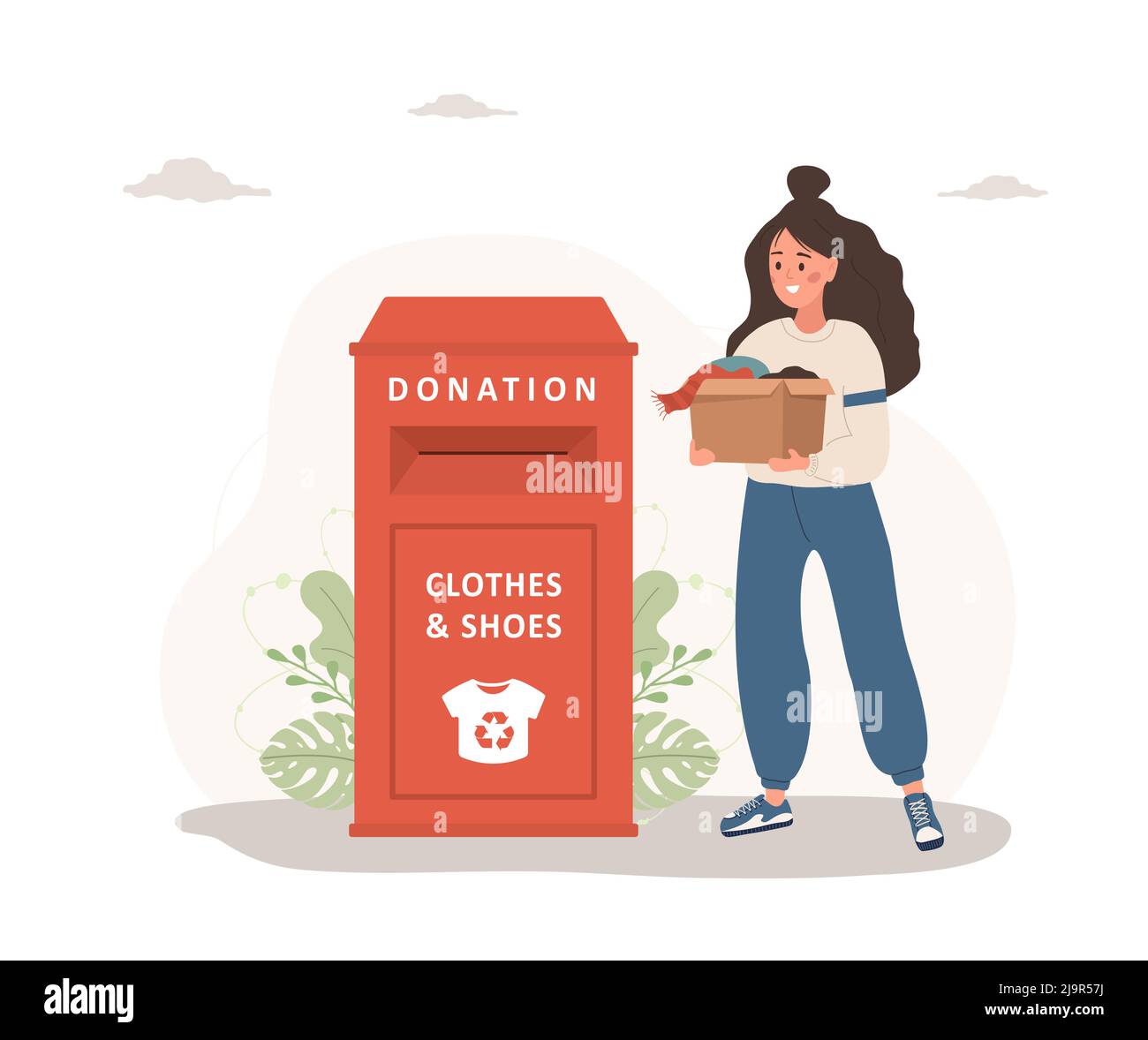 Clothes recycle give Stock Vector Images - Alamy