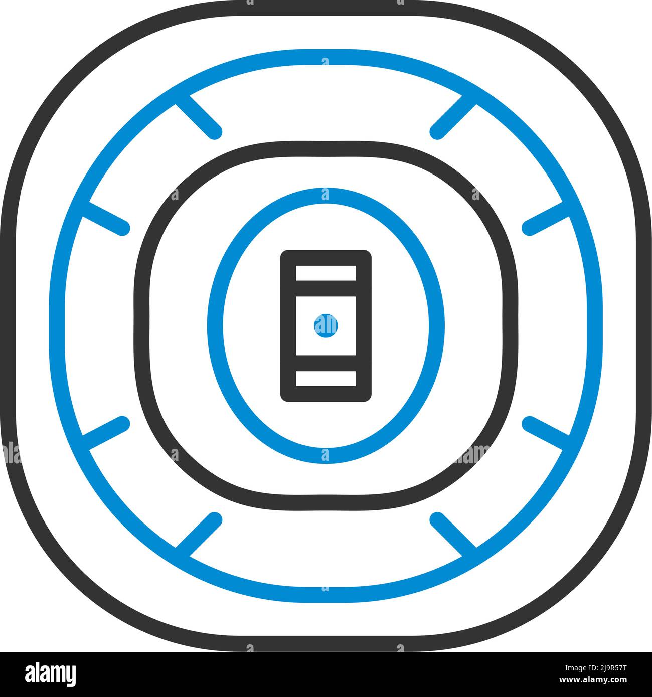 Cricket Stadium Icon. Editable Bold Outline With Color Fill Design ...