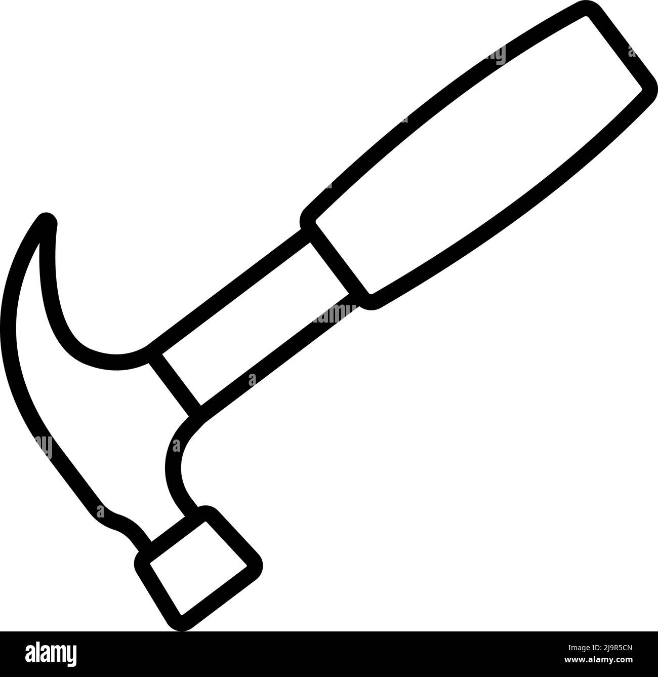 Hammer Icon. Bold outline design with editable stroke width. Vector ...