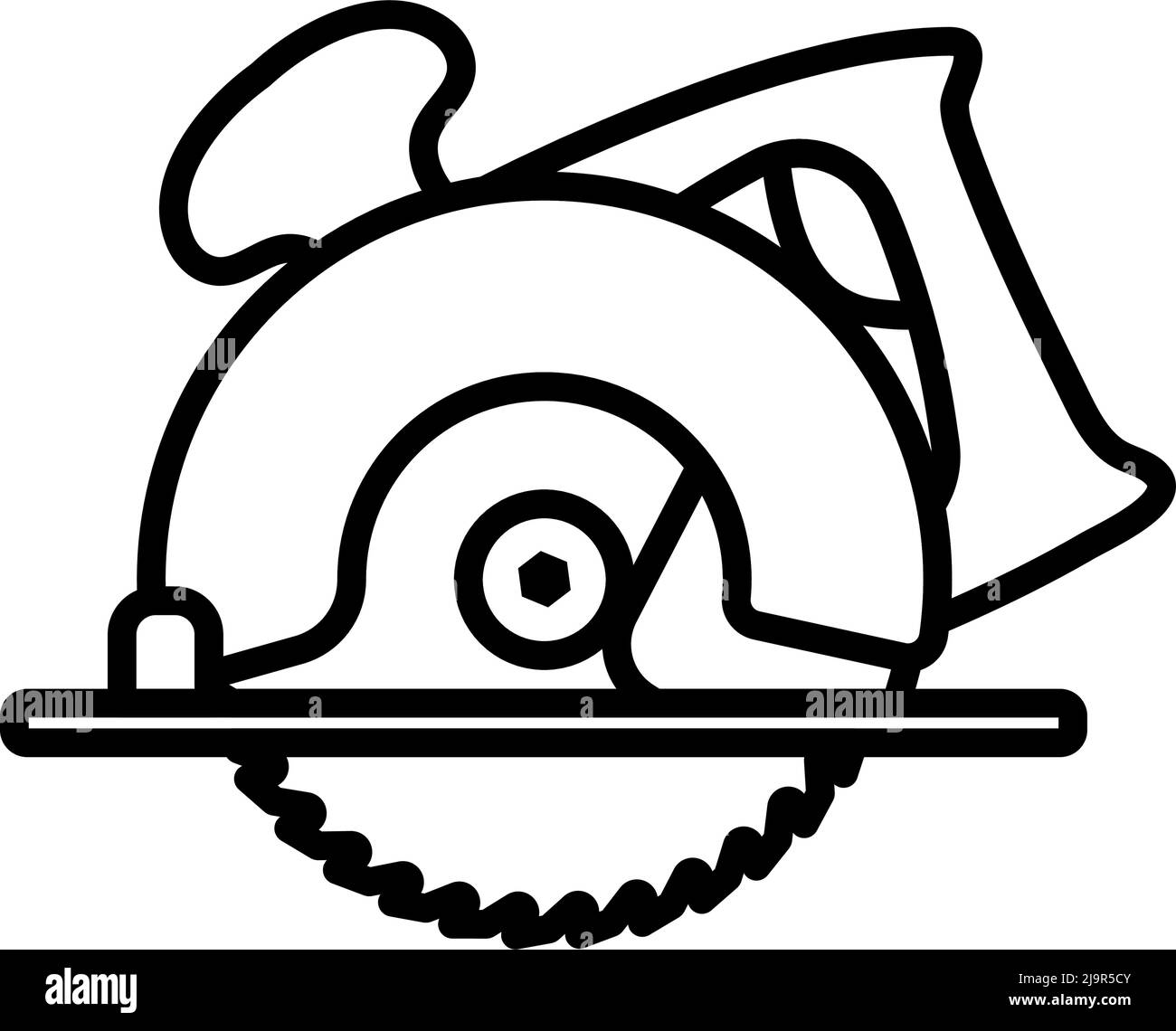 Circular Saw Icon. Bold outline design with editable stroke width ...