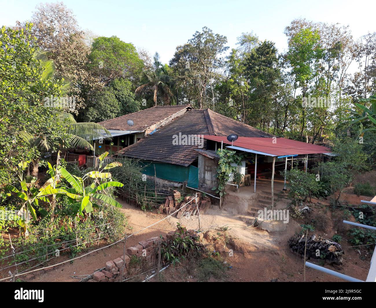Traditional village houses in Konkan area state Maharashtra India 02 17 ...