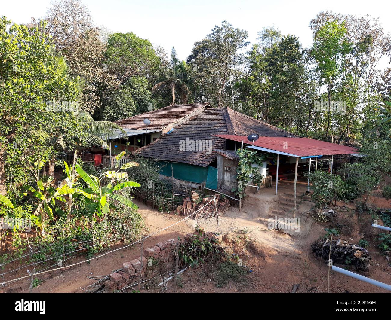 Traditional village houses in Konkan area state Maharashtra India 02 17 ...