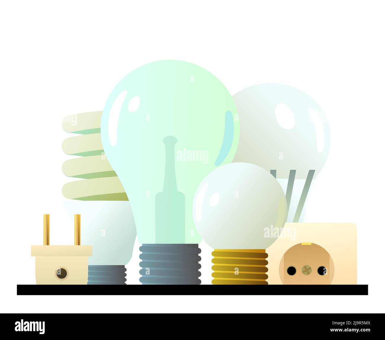 Glass electric light bulb. Lighting device. Energy Saving Technologies ...