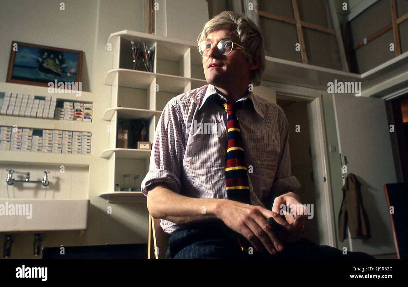 David Hockney working on set designs for Glyndebourne production of ...