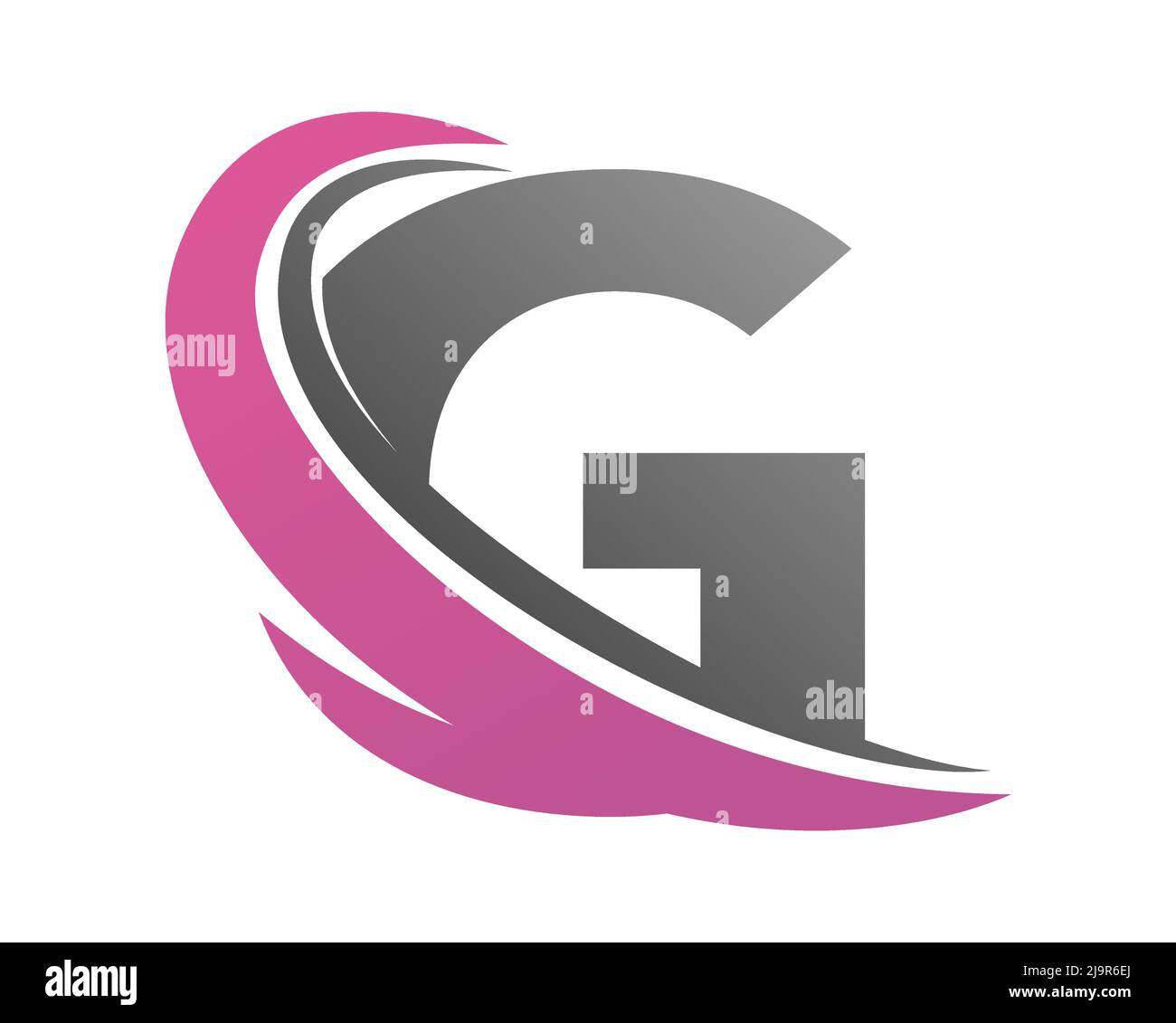 Stylized letter G for monogram, logo, sticker emblem and creative ...