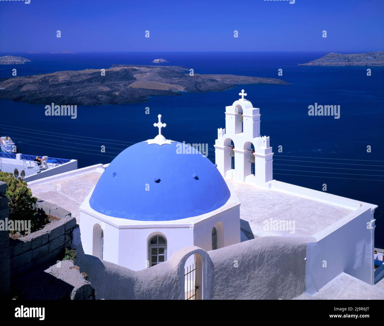 Greek Catholic church in Santorini Stock Photo - Alamy