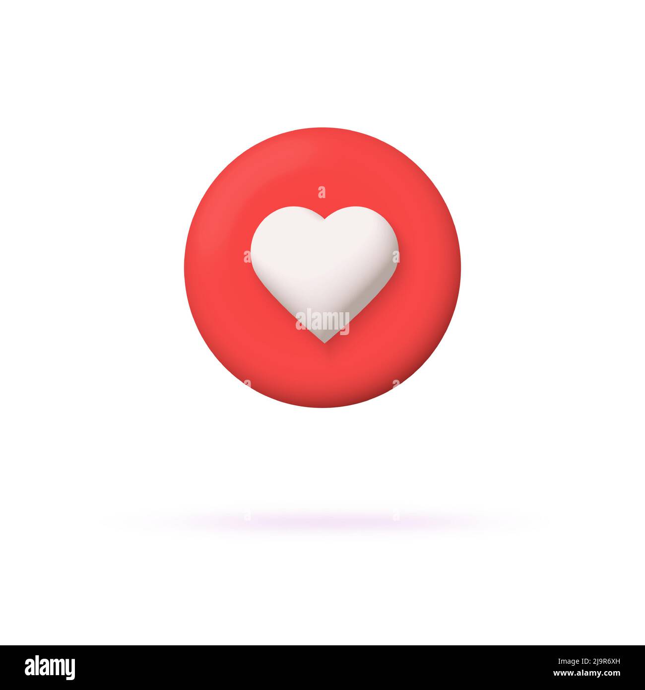 Heart favorite 3d icon. Vector illustration on white background Stock ...