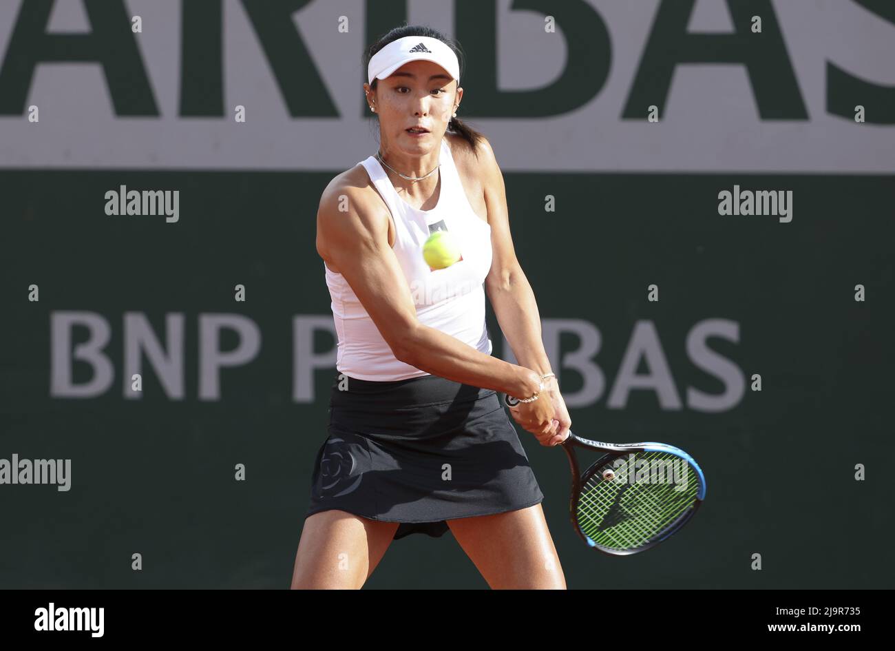 Qiang Wang of China during day 3 of the French Open 2022, a tennis ...