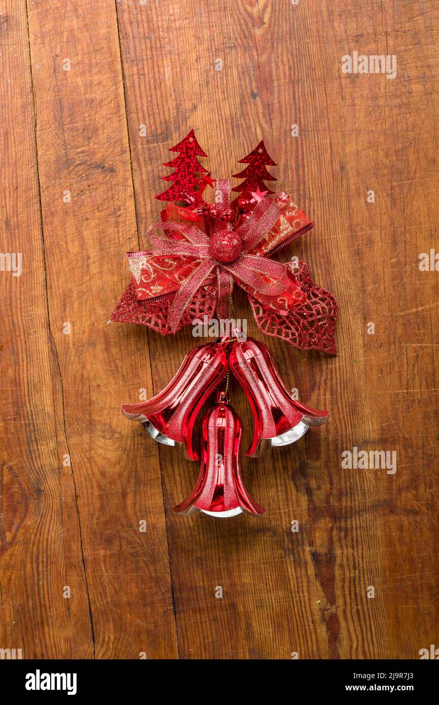 Two red christmas bells hanging hi-res stock photography and images - Alamy